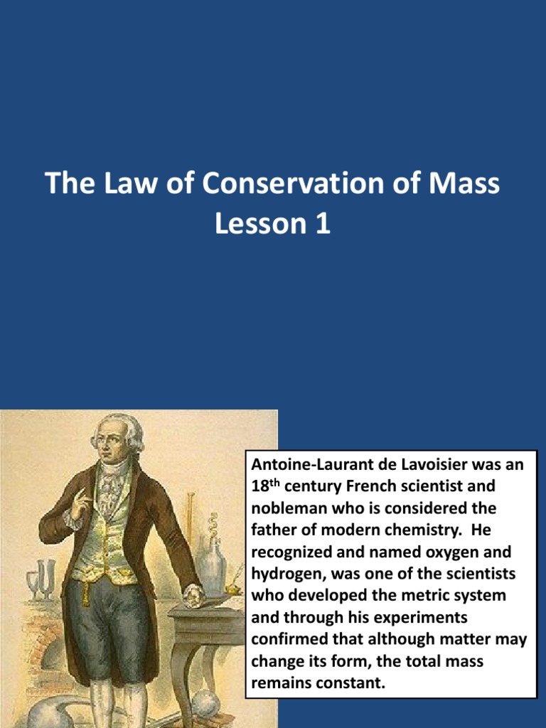 Conservation of Mass Lesson 1 Notes | PDF | Mass | Gases