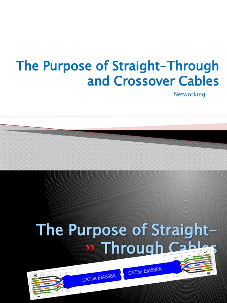 04 The Purpose of Straight-Through and Crossover Cables | PDF | Network ...