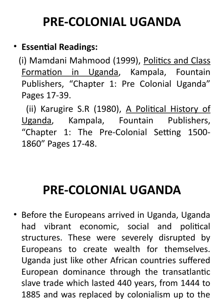 Pre Colonial Uganda | PDF | Colonialism | Society