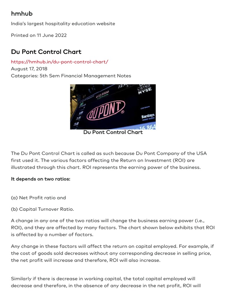 Du Pont Control Chart | PDF