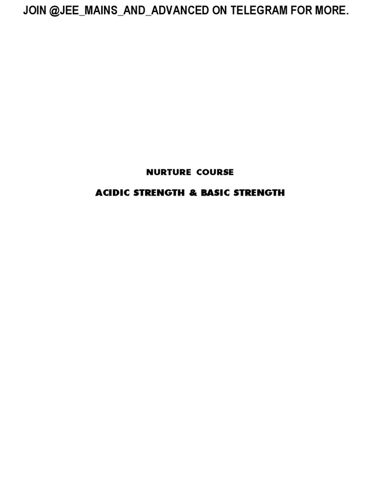 Acidic Strength-Basic Strength | Download Free PDF | Amine | Carboxylic Acid