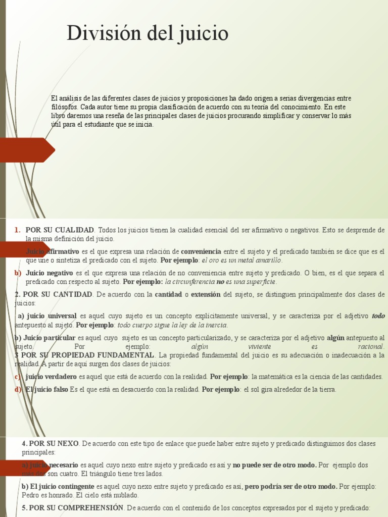 División Del Juicio | PDF | A priori y a posteriori | Proposición