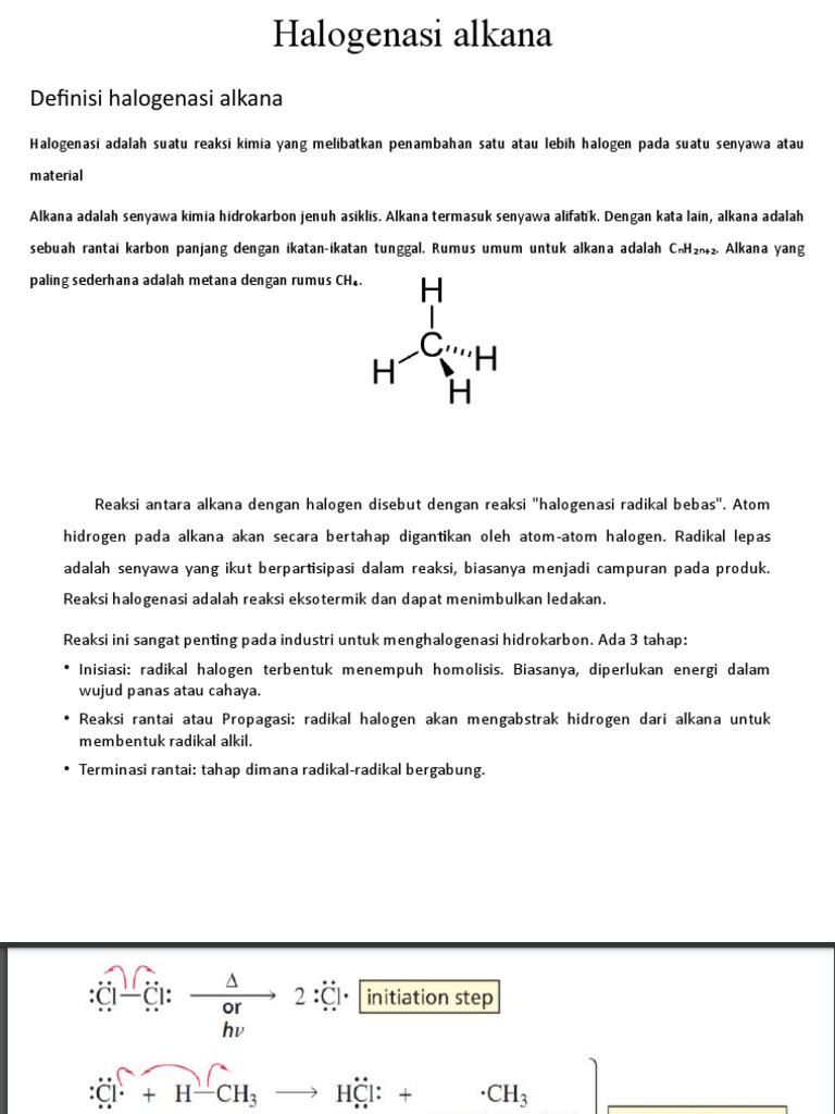 Halogenasi Alkana Purwa | PDF