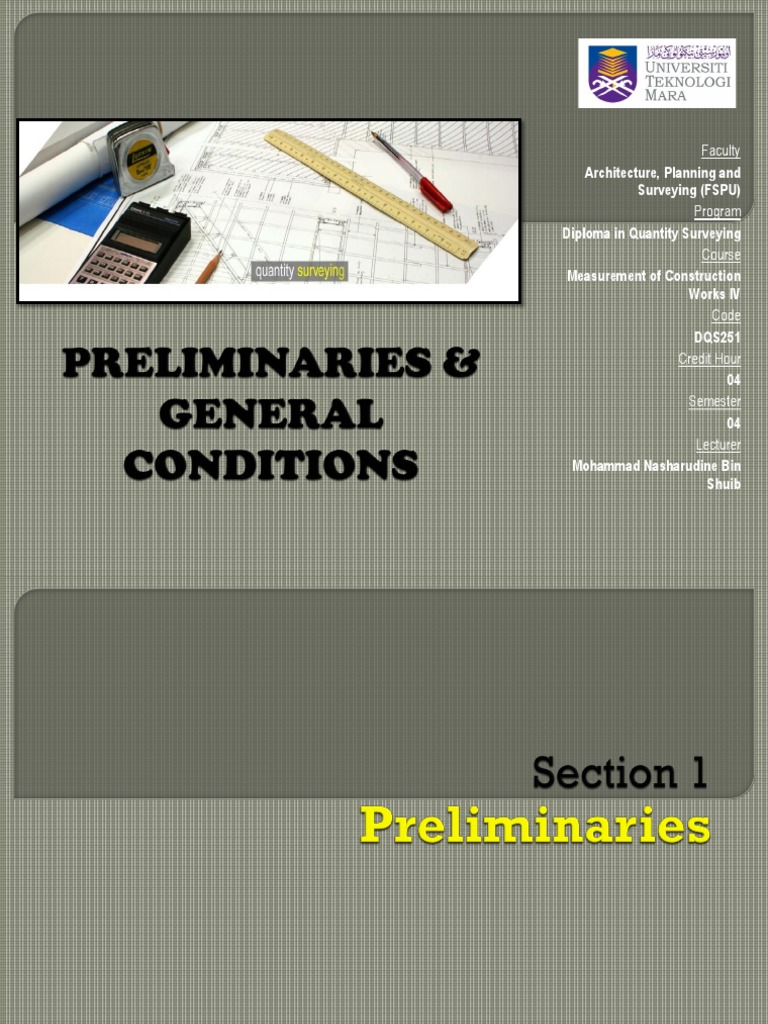 A. Preliminaries - General Conditions | PDF | Employment