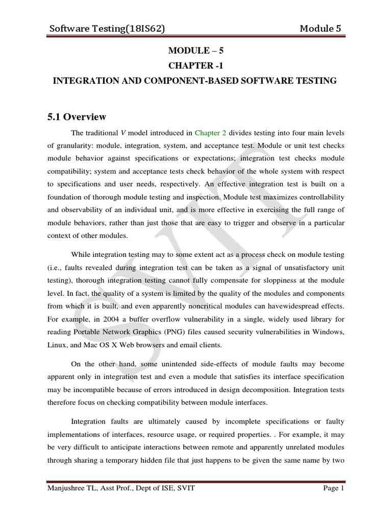 ST Module - 5 | Download Free PDF | Component Based Software Engineering | Usability