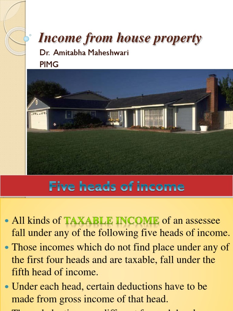 Income From House Property | PDF | Tax Deduction | Loans