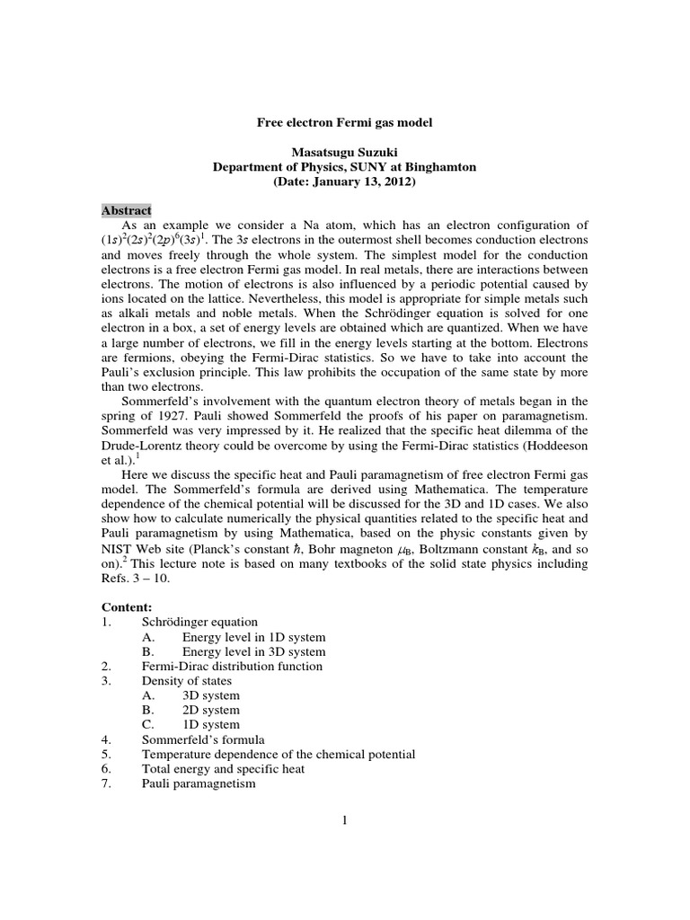32 Fermi Dirac Distribution Function Pdf Condensed Matter Phases