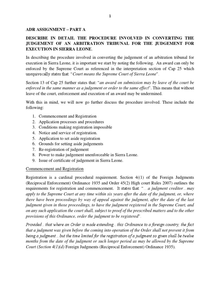 ASSIGNMENT 1 - Final | PDF | Judgment (Law) | Legal Concepts