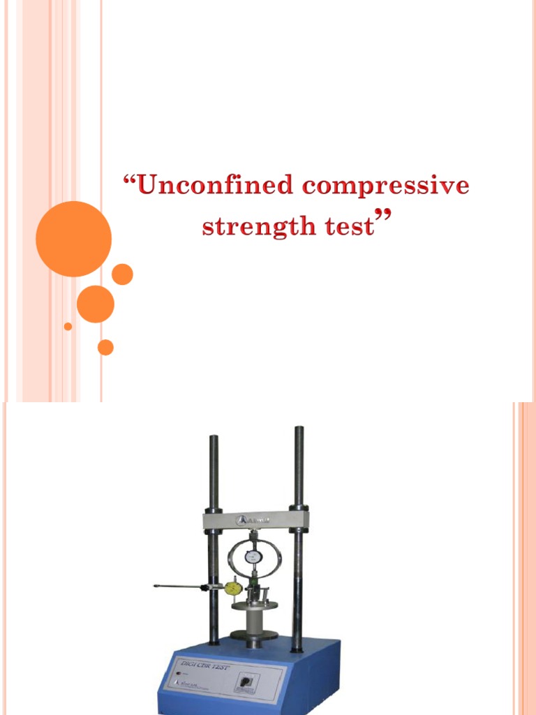 Unconfined Compressive Strength Test. | PDF | Teaching Methods ...