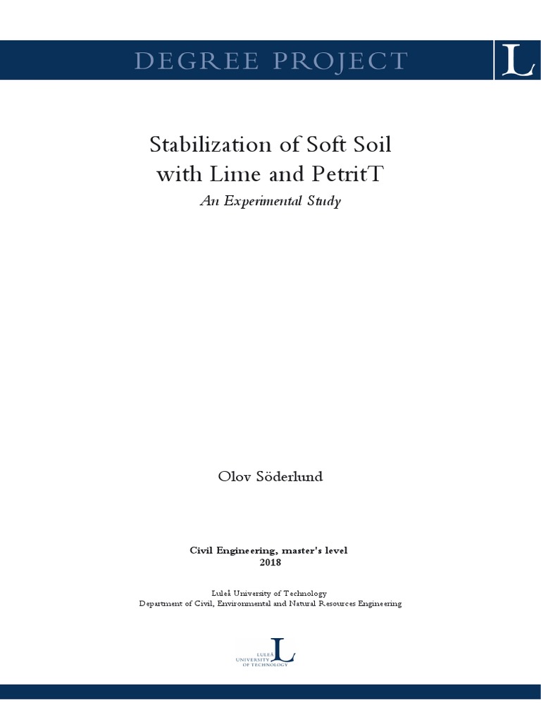 Soil Stabilization Using Lime | PDF | Cement | Concrete