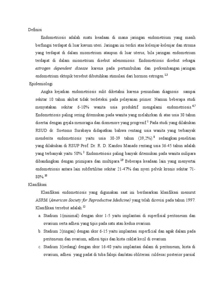 Endometriosis: Fakta dan Teori | PDF