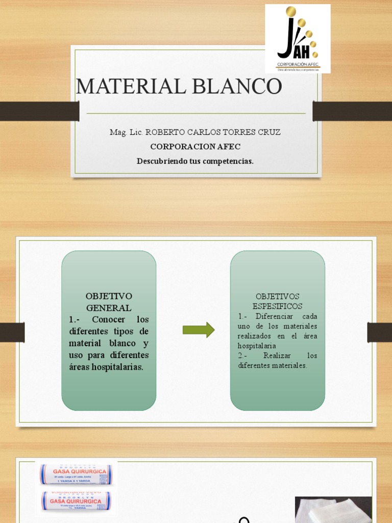 Guía de Material Blanco Hospitalario | PDF | Herida | Primeros auxilios