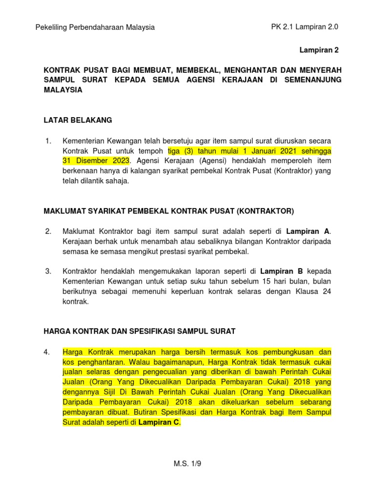 PP PK2.1 KP Sampul Surat 2021-2023 | PDF