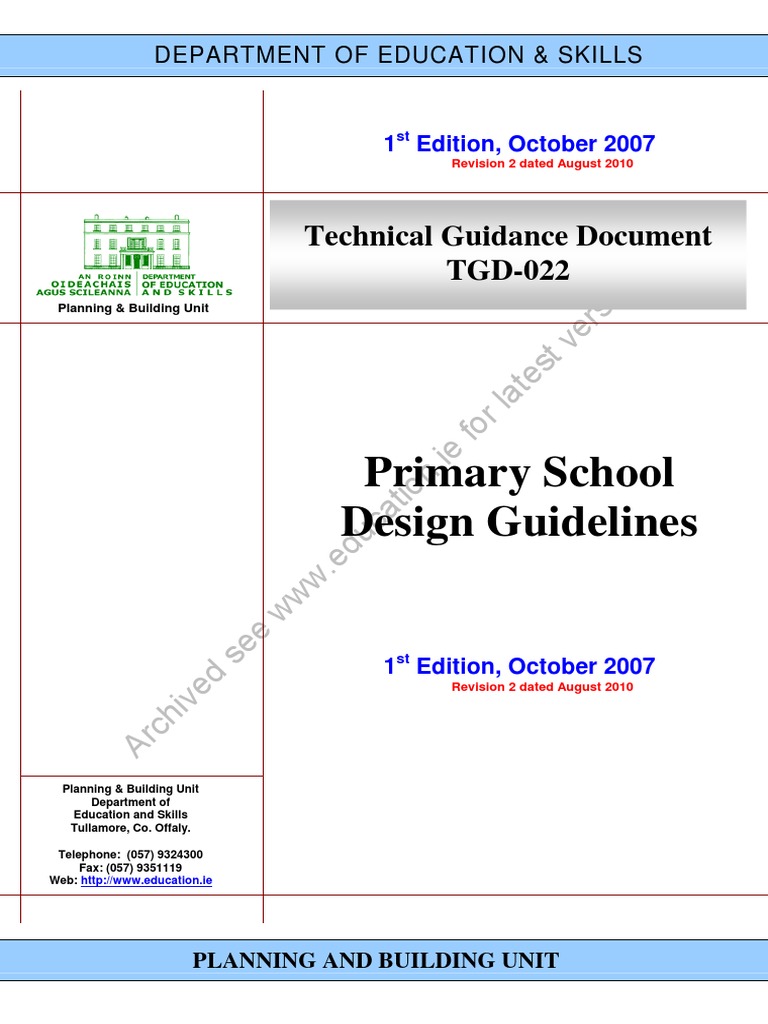 Primary School Design Guidelines | PDF | Design | Curriculum