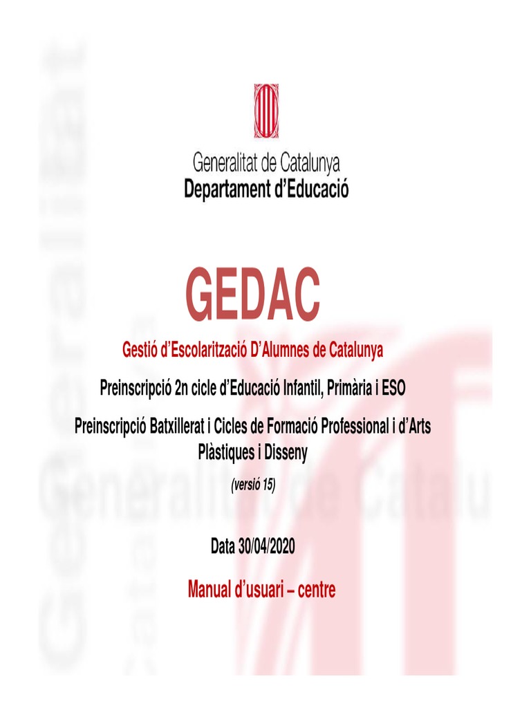 GEDAC Manual Preinscricio | PDF