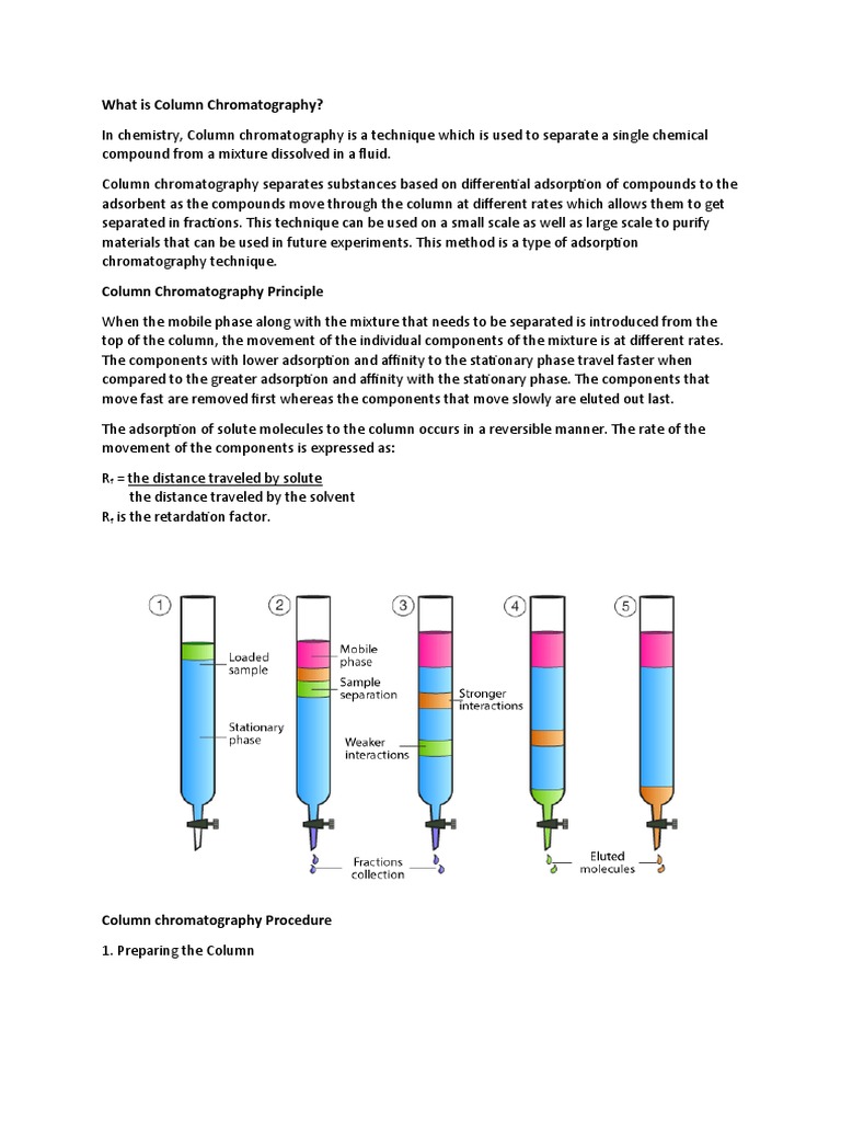 What Is Column Chromatography? | PDF | Chromatography | Adsorption