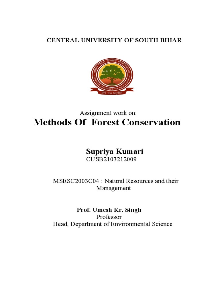 Forest Conservation Methods Explained | PDF | Conservation Biology ...