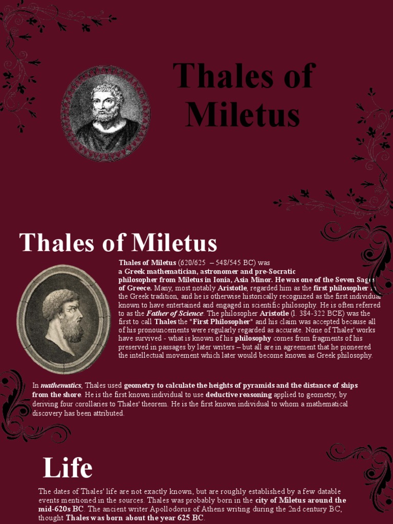Thales of Miletus | PDF | Science