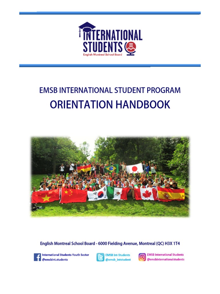 Orientation Handbook: Emsb International Student Program | PDF