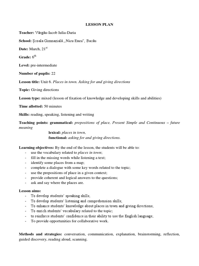 Lesson Plan 6th Grade (Mixed Lesson) | Download Free PDF | Lesson Plan ...
