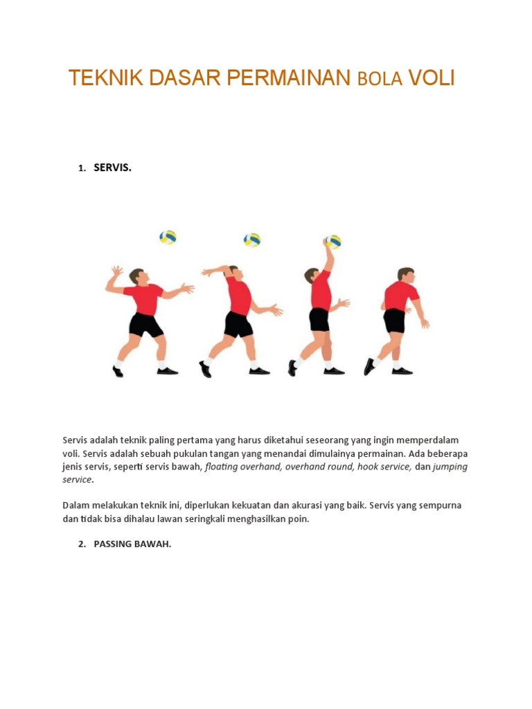Teknik Dasar Permainan Bola Voli | PDF