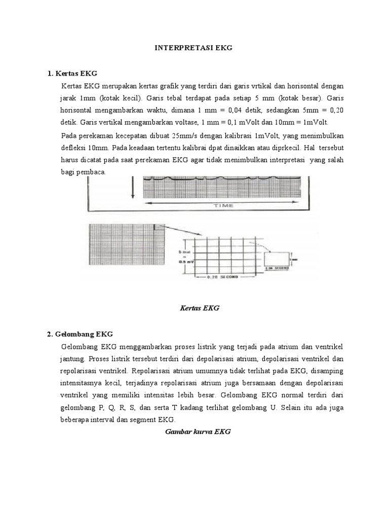 Interpretasi Ekg & Checklist Perekaman Ekg | PDF