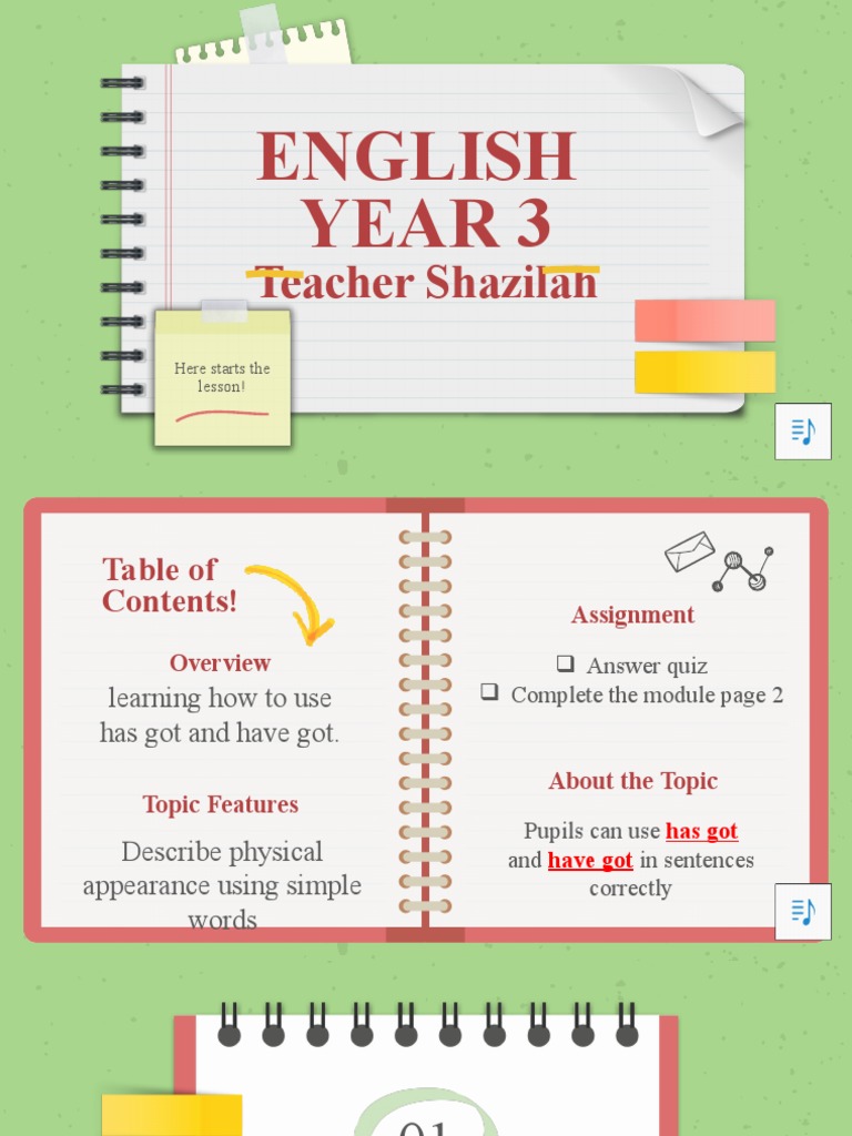 Lesson 2 English Year 3 | PDF