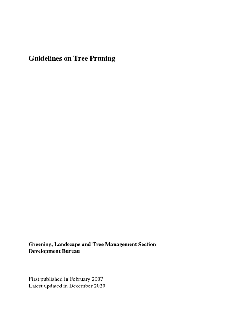 Guidelines On Tree Pruning Pdf Pruning Trees