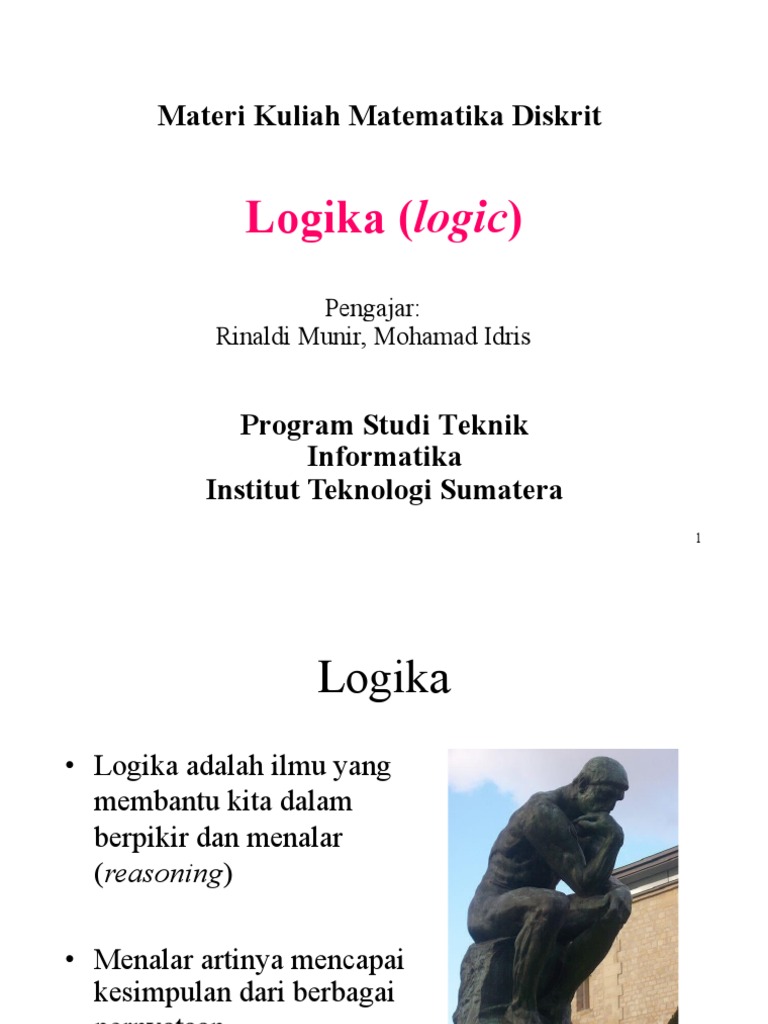 Logika Proposisi dan Predikat dalam Matematika Diskrit | PDF