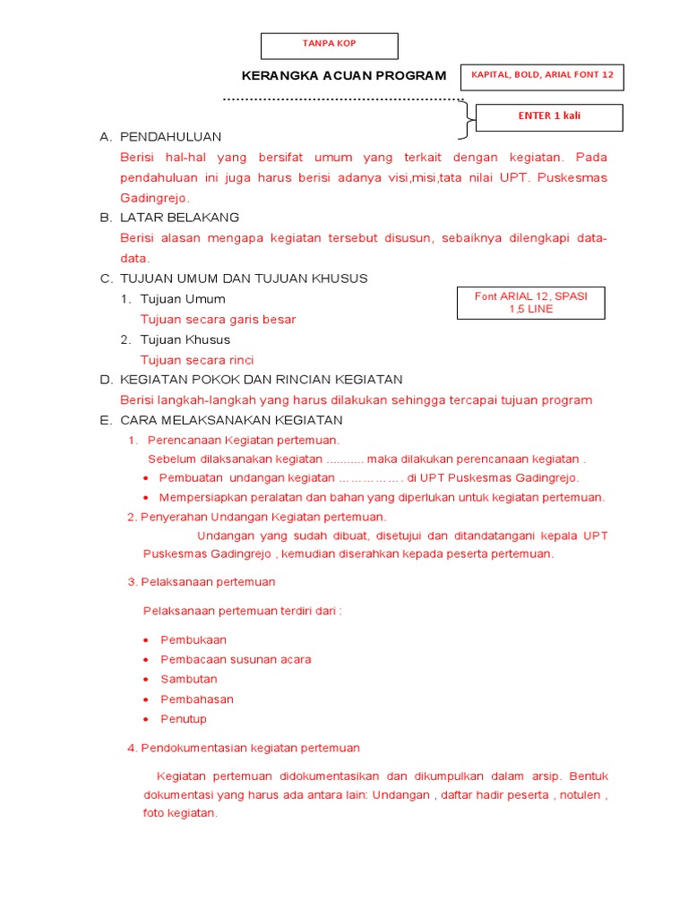 A. Pendahuluan: Kerangka Acuan Program | PDF