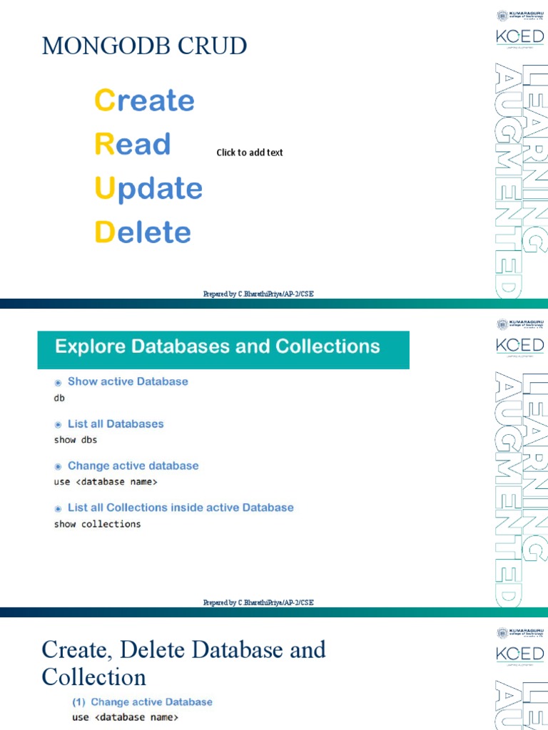 MongoDB CRUD Operations Overview | PDF | Mongo Db | Information Retrieval