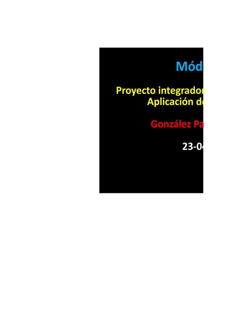 Módulo 17 Proyecto Integrador Pdf