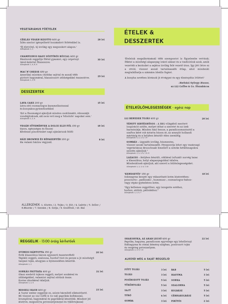 Food Menu Hu | PDF