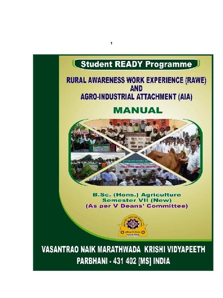 Guidelines for Implementing the Rural Awareness Work Experience (RAWE ...