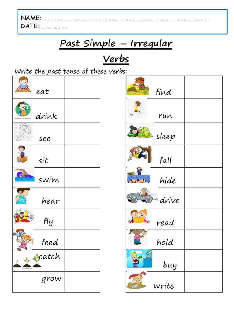 English Corner Unit 7 Reading Irregular Verbs PDF) New Round Up 4