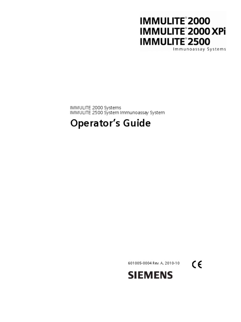 Manual Imm 2000-Engleza | PDF | Allergy | Barcode
