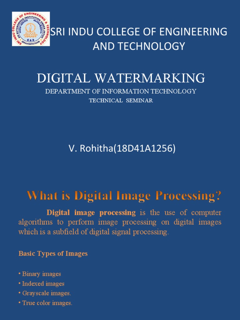Digital Watermarking | PDF | Digital Signal Processing | Applied ...