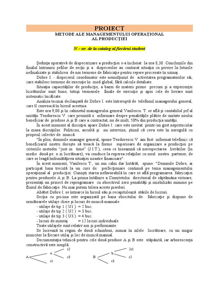 Proiect MO (De Completat Individual) - 1 Copie | PDF