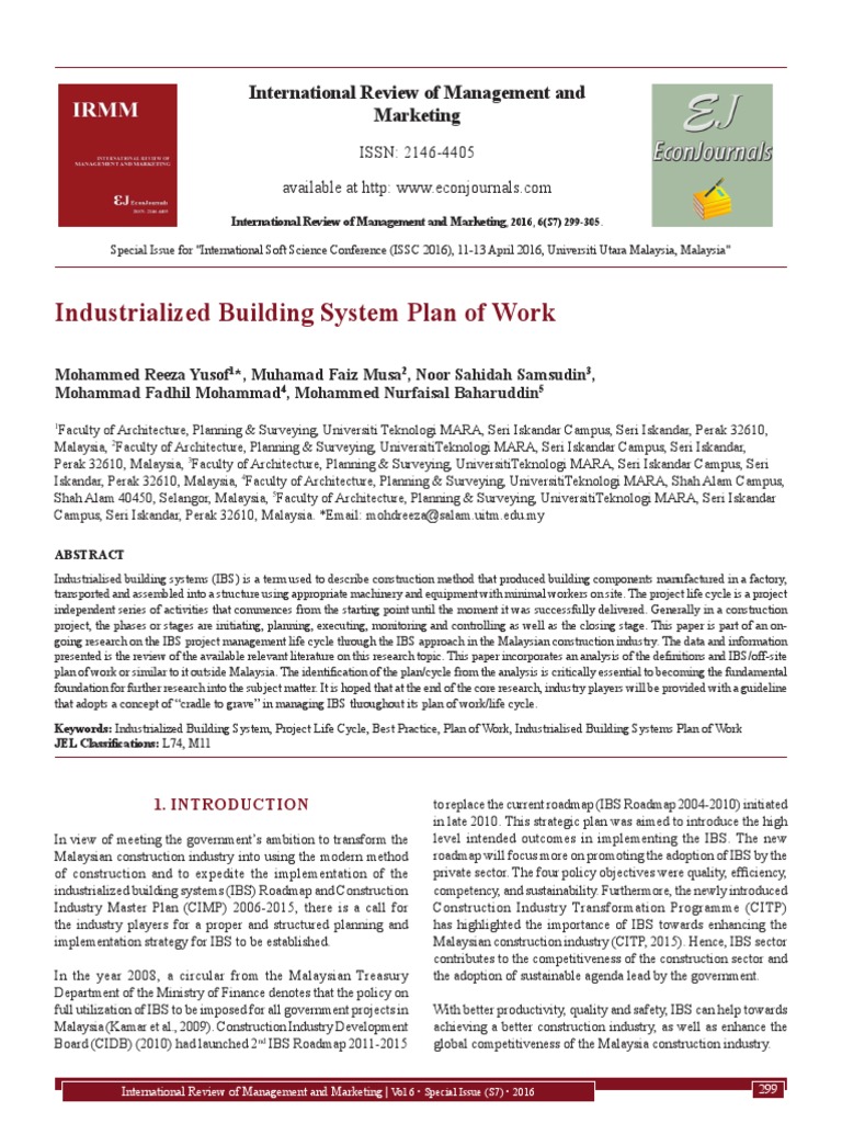 Industrialized Building System Plan | PDF | Building Information ...