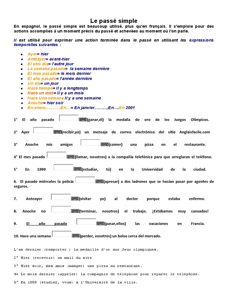 Passé Simple | PDF