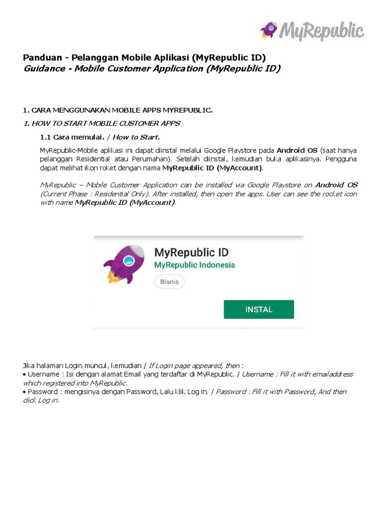 Guidelines - MyRepublic ID Apps | PDF