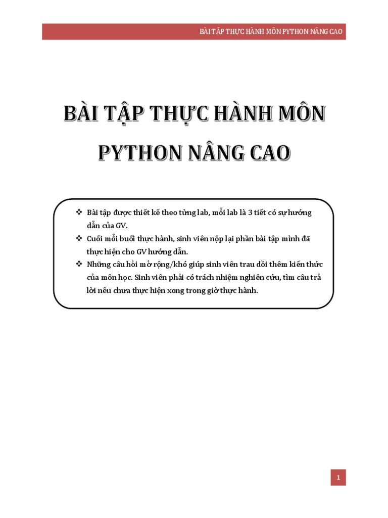 Pythonnangcao Lab1 Lab2 | PDF