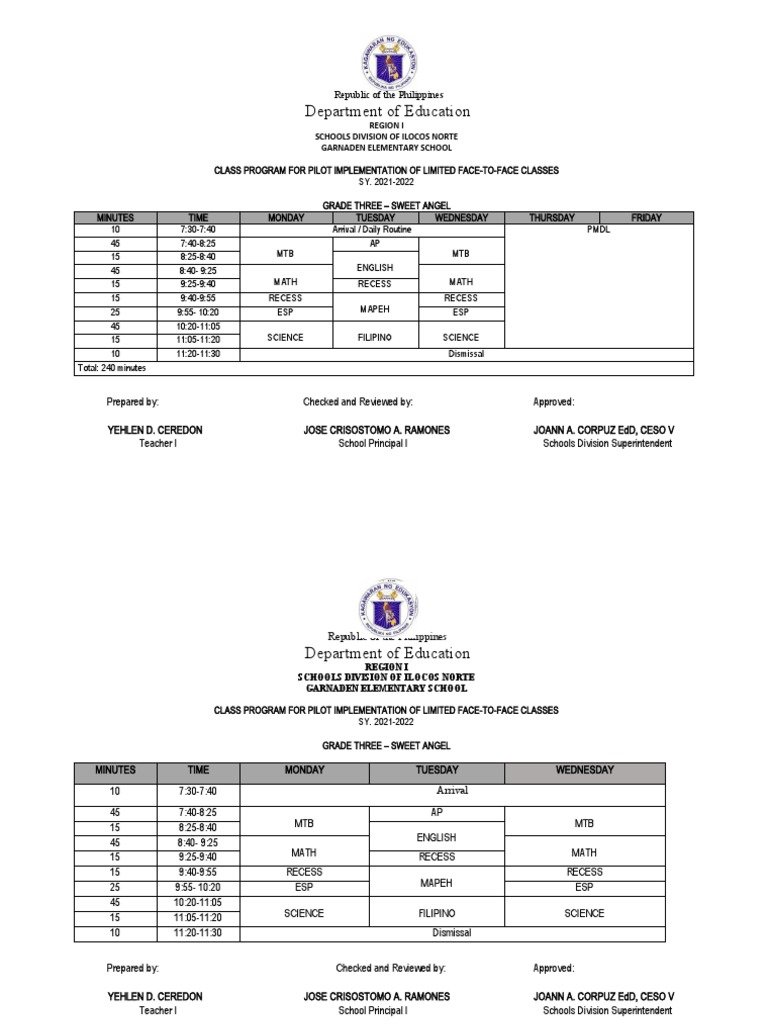 Grade 3 Class Program | PDF | Philippines