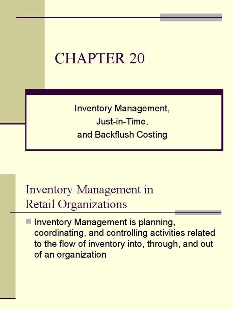 Dokumen - Tips Chapter 20 Inventory Management Just in Time and ...