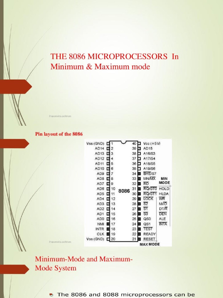8086 - Minimum and Maximum Mode | PDF