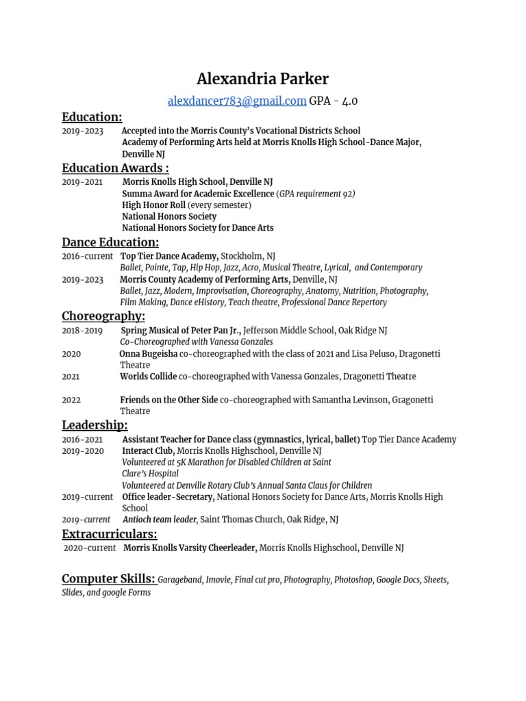 Copy of Resume 1 | PDF
