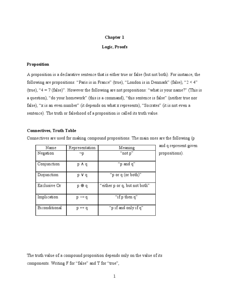 Chapter 1 | PDF | Mathematical Proof | Argument