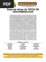 Sopa de Letra Sobre El Autoestima | PDF