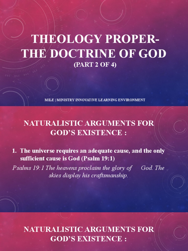 Bishop ATG Theology Proper Part 2 1 | PDF | Names Of God | Predestination