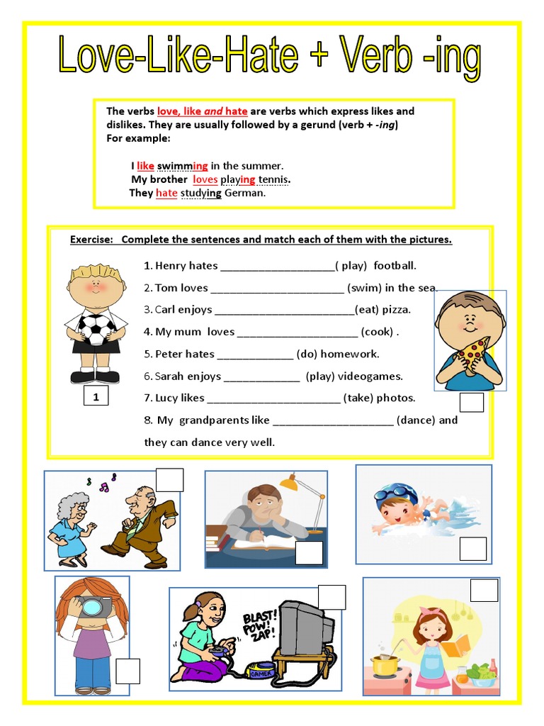 Like Love Hate Verb Ing | PDF